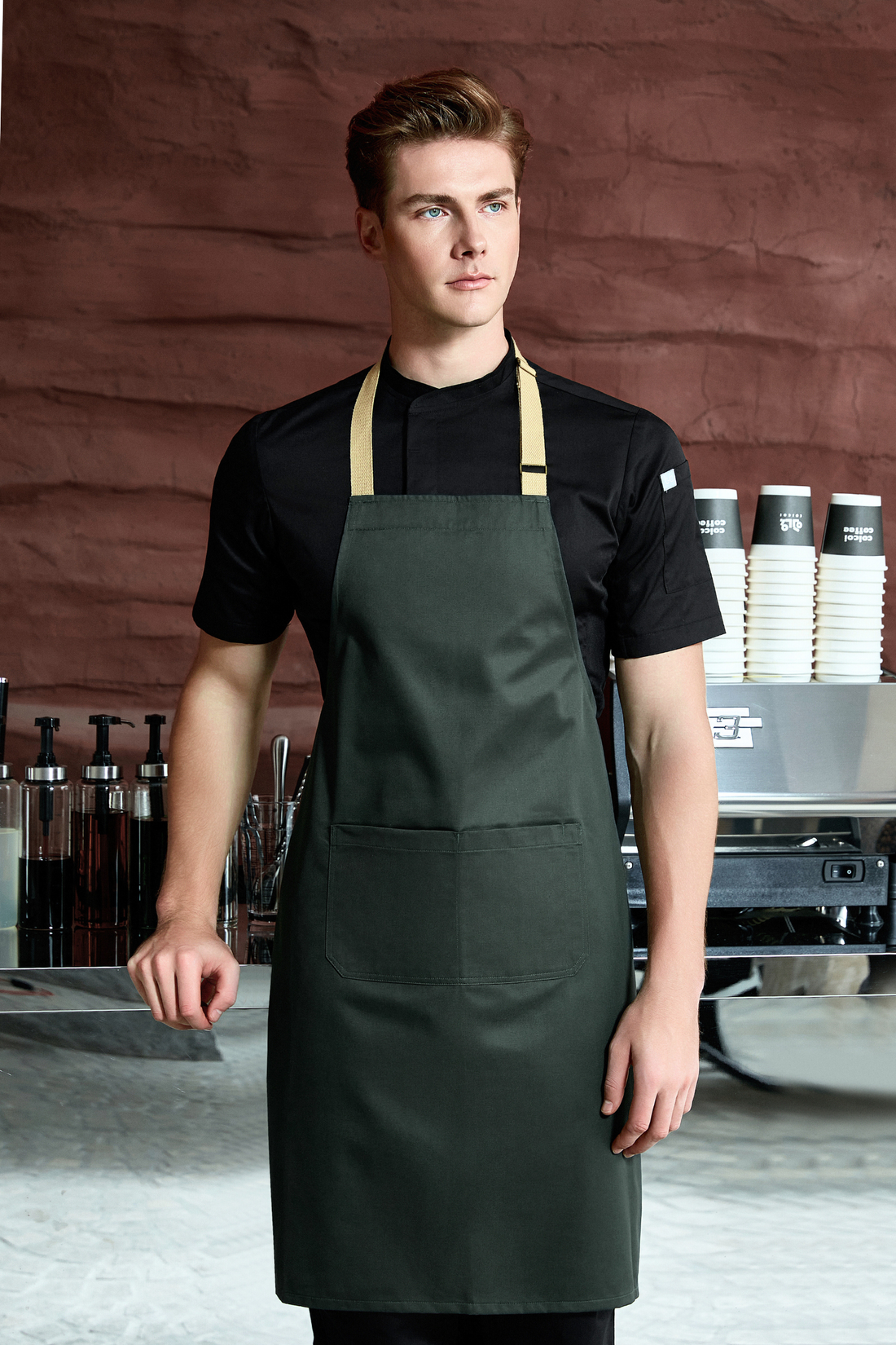 Blake Olive Green Bib Apron - GreenChef by GC Collective – GreenChef ...
