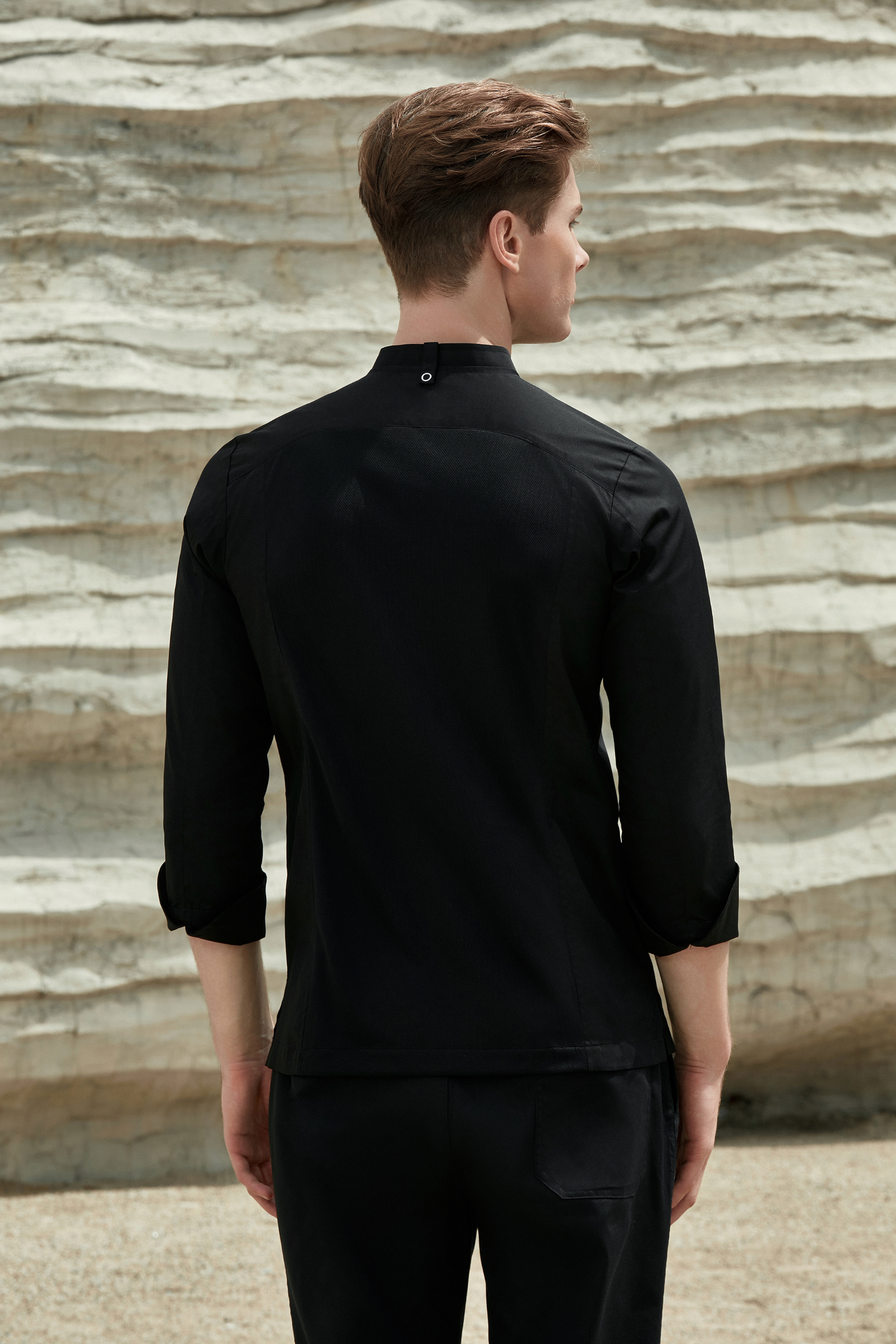 Harley Black Chef Jacket, Long Sleeve - GreenChef by GC Collective ...
