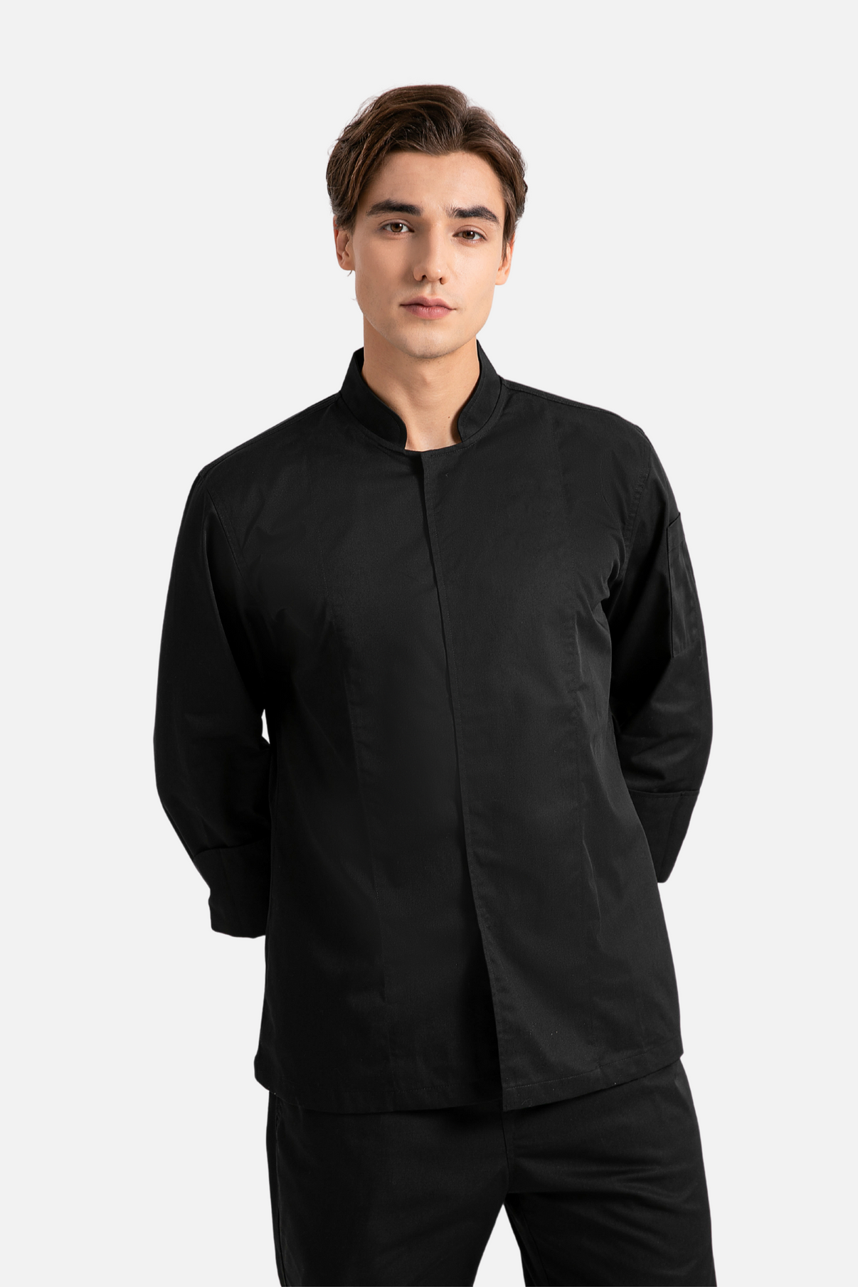 Peppermint Black Chef Jacket, Long Sleeve - GreenChef by GC Collective – GreenChef Sdn. Bhd.