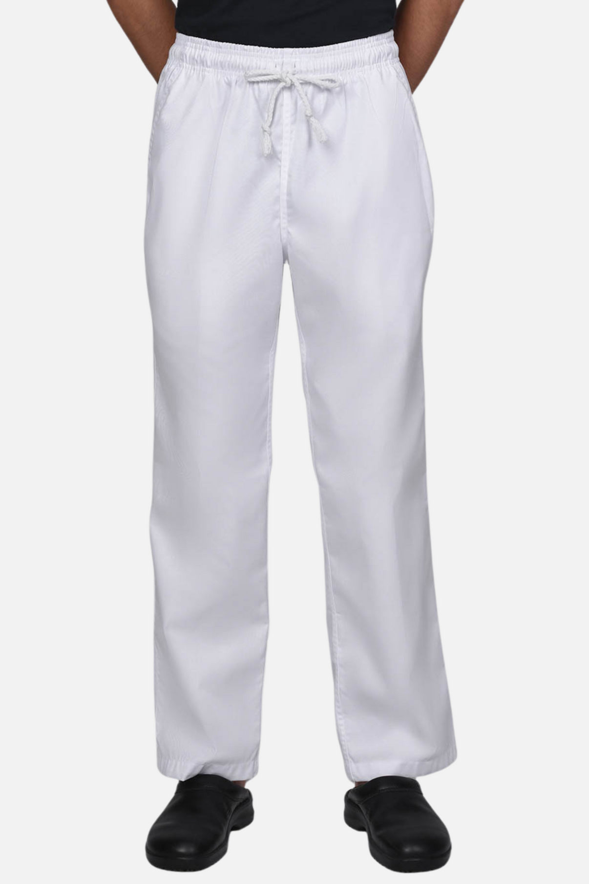 White Chef Pants, Elastic Waistband - GreenChef by GC Collective ...