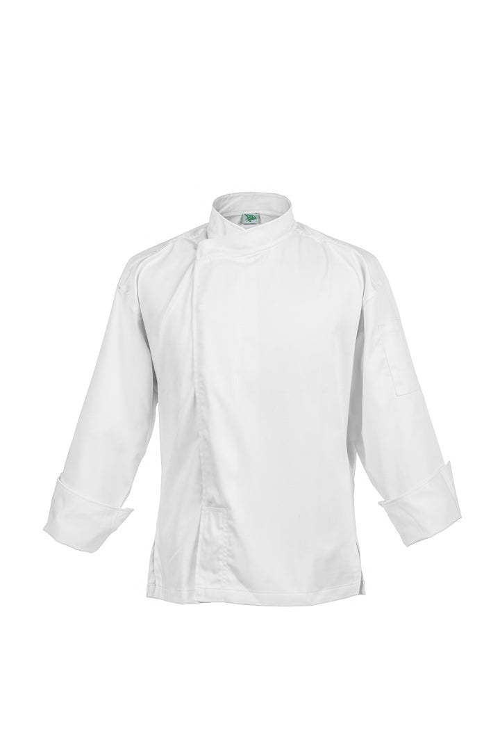 Murano White Chef Jacket, Long Sleeve - GreenChef by GC Collective ...